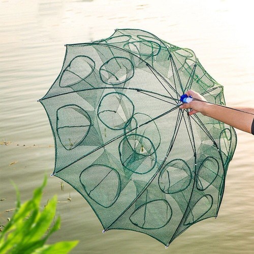 2-12 Holes Automatic Fishing Net Cage Foldable Fish Trap Cast Nets Cast ...
