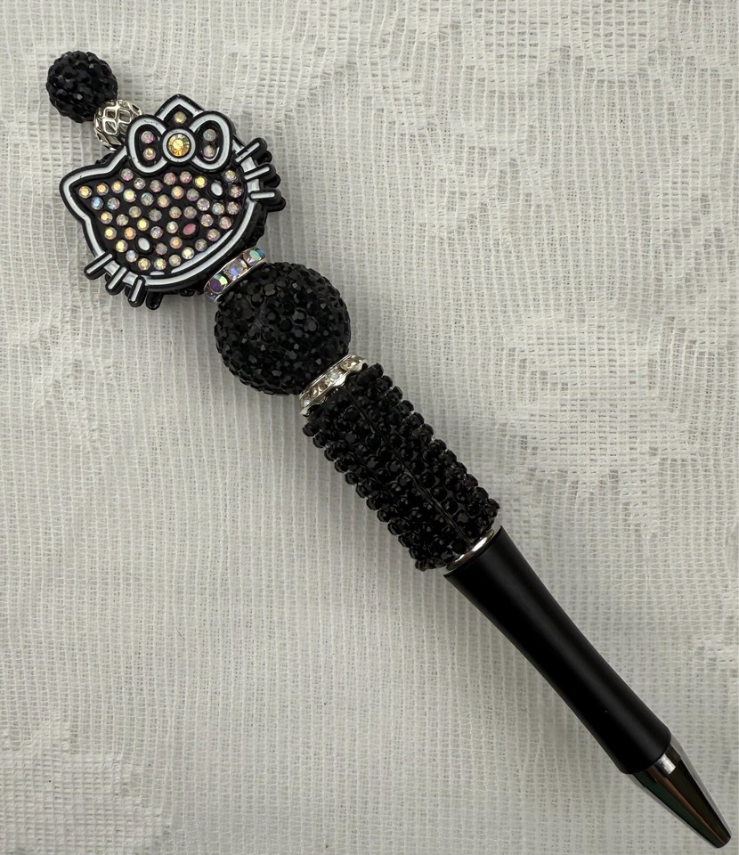 Custom hand made beaded pens! Bling pens! H Kitty! Gifts, basket filler ...
