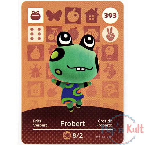 Carte Amiibo Animal Crossing 393 Verbert / Frobert [EUR] Série 4 Near ...