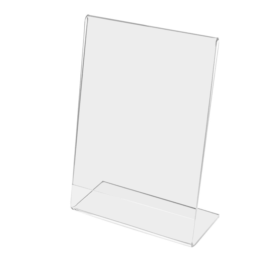 Small Ad Frame 3.5" x 5" Slant Back Sign Display Holder Counter Table ...