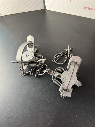 2X VTG Victor #1-1/2 Dual Coil Spring Trap Trapping Animal Trap Hunting ...