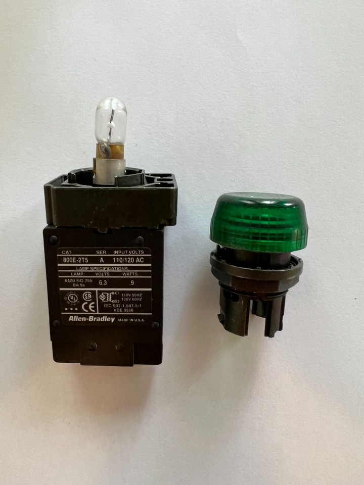 Allen Bradley 800E-2T5 Illuminated Green Pilot Light 22mm | eBay