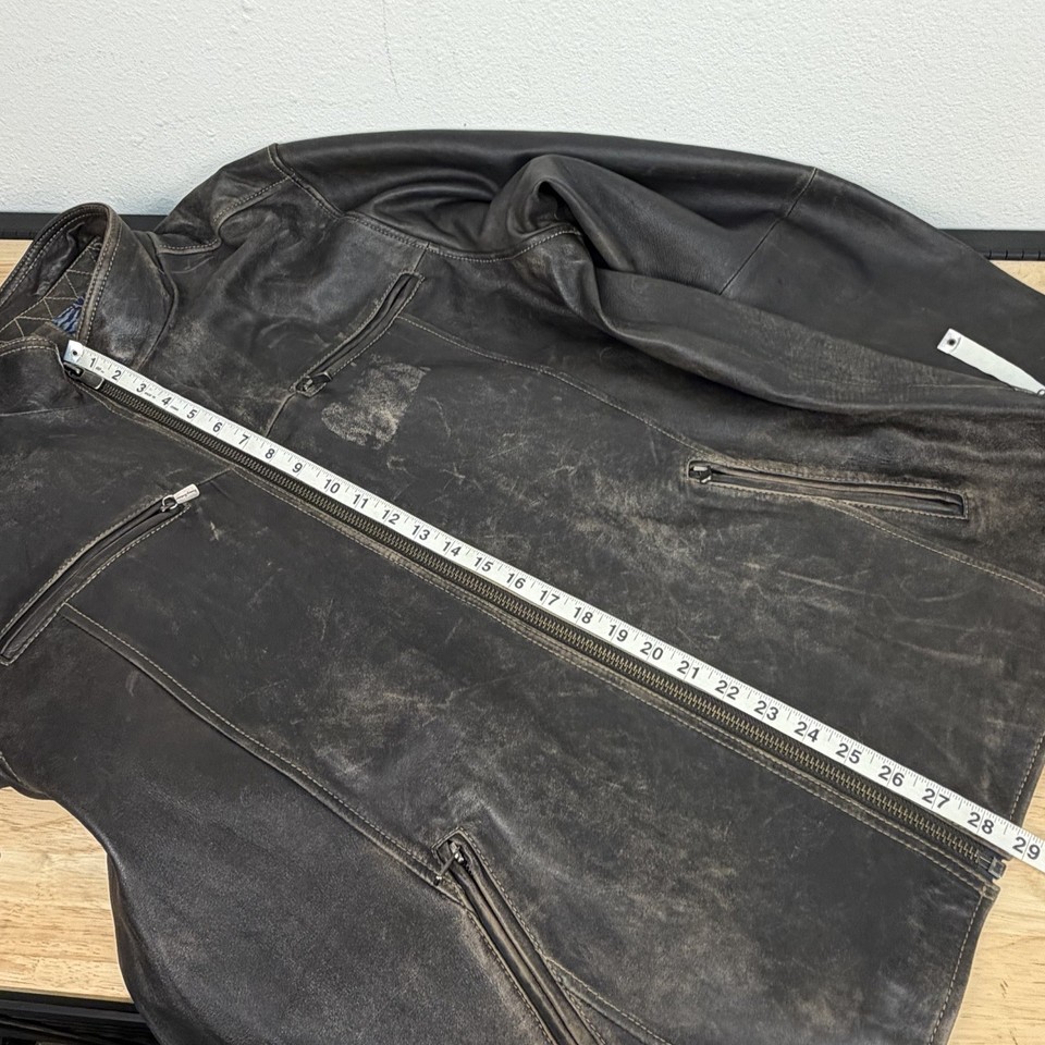 Tommy Bahama Men’s Rocker Highway Lamb Leather Jacket Distressed XXL ...