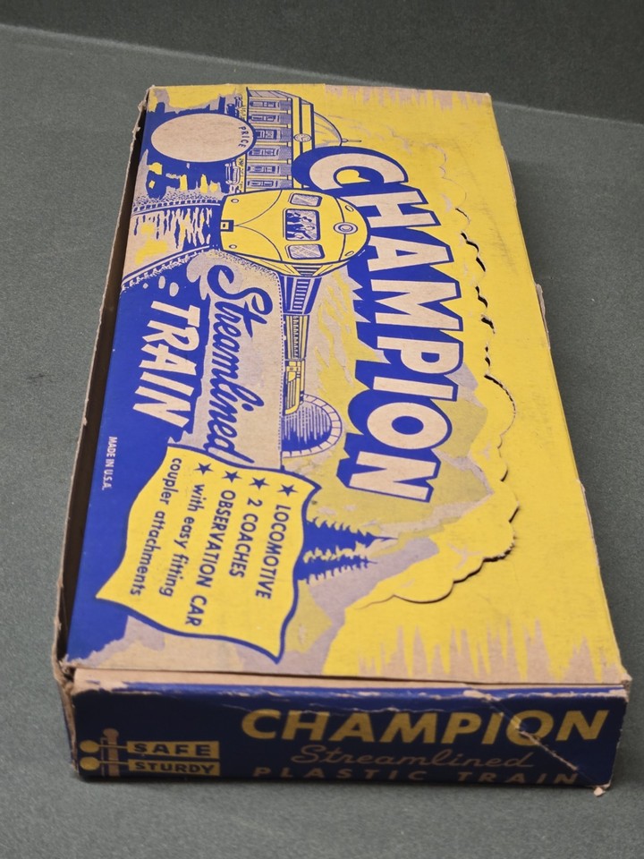 Vintage Champion Plastic 1940s-50s Toy Train Set / MINT & BOXED!!! | eBay