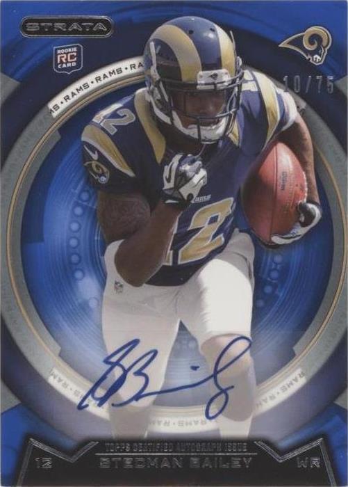 2013 Topps Strata - Stedman Bailey #9 Sapphire Autographs /75 (AU, RC ...