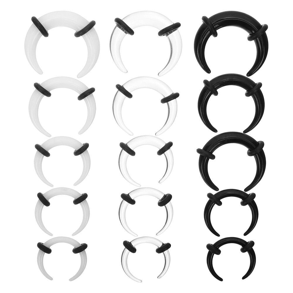 15Pcs Septum Stretching Kit Acrylic Nose Rings for Women and Men | eBay UK
