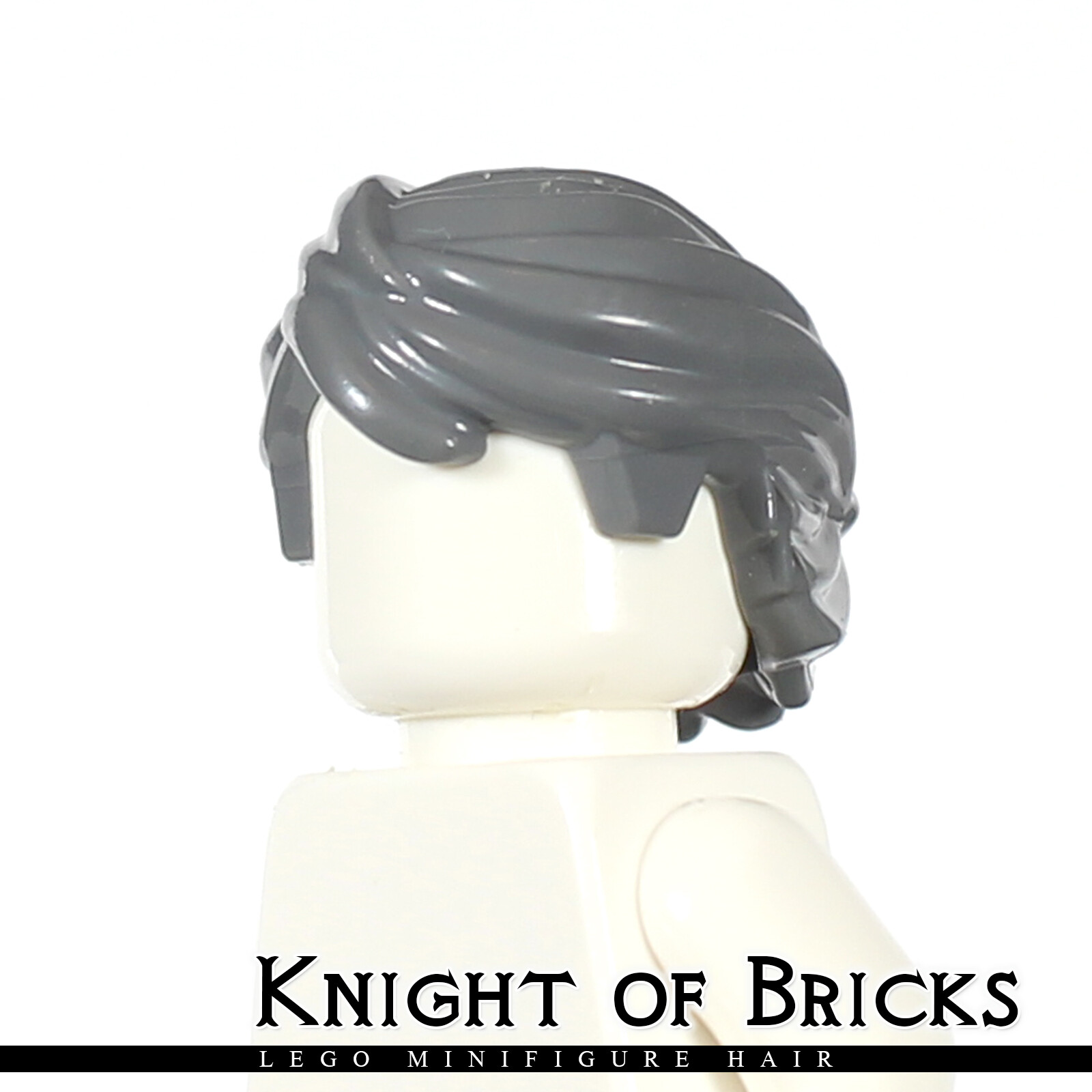 LEGO Minifigure Hair DARK GRAY 43753 Male Boy Swept Back Tousled | eBay