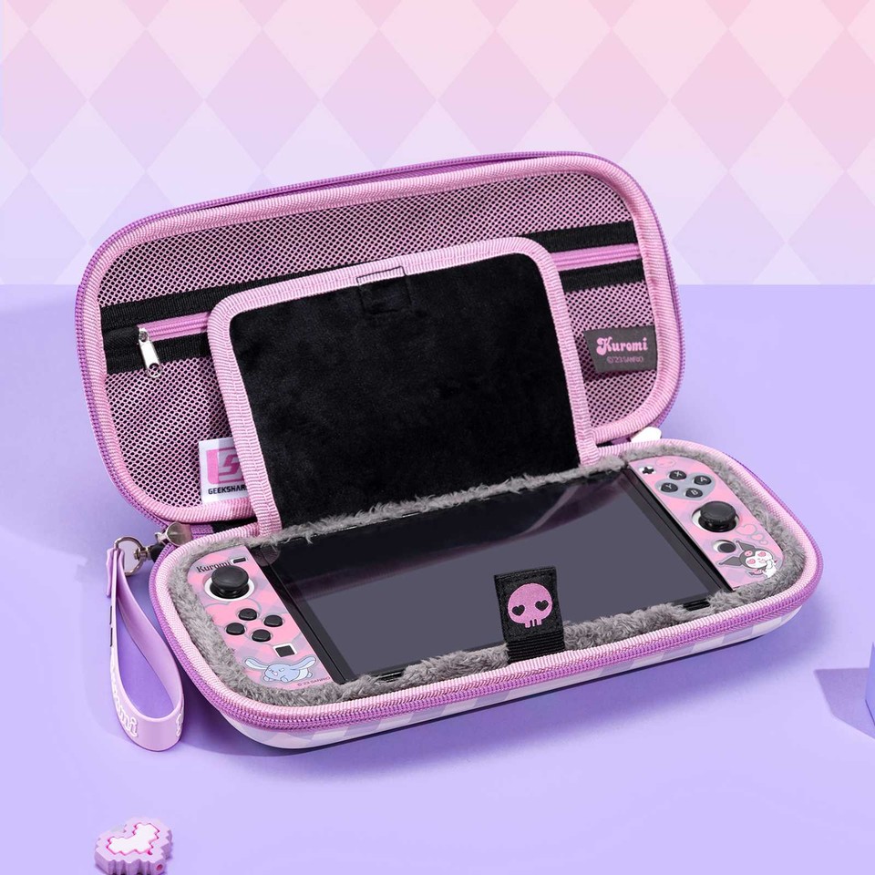 Plush Protective Case for Nintendo Switch OLED Shell Hard Joycon Cover ...