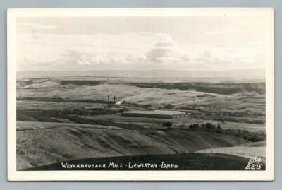Weyerhaeuser Mill LEWISTON Idaho~Vintage Lumber Paper Industrial Photo ...