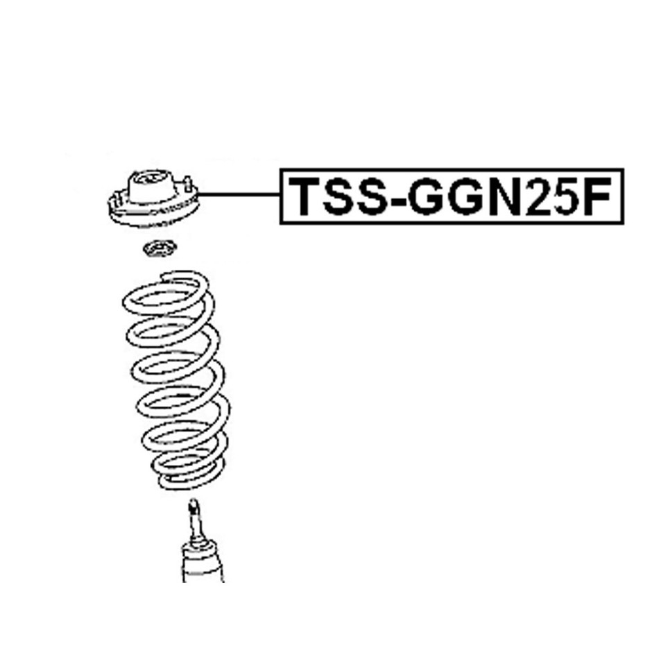 2 Front Shock Absorber Strut Mount TSS-GGN25F for 05-14 Toyota Hilux ...