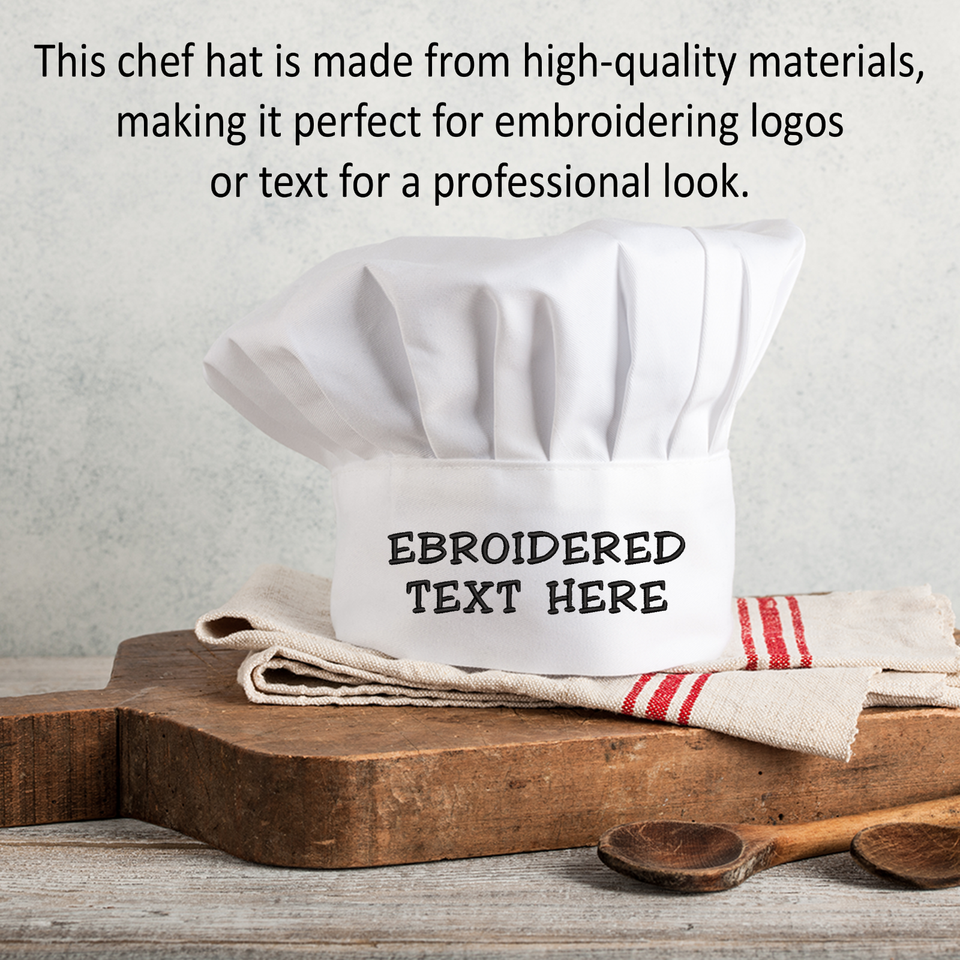 Embroidered Chef Hat with Custom Name a Great Gift Adult Premium ...