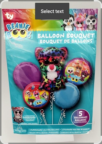 TY Beanie Boo's Supershape Balloon Bouquet 5 Foil Kids Happy Birthday ...
