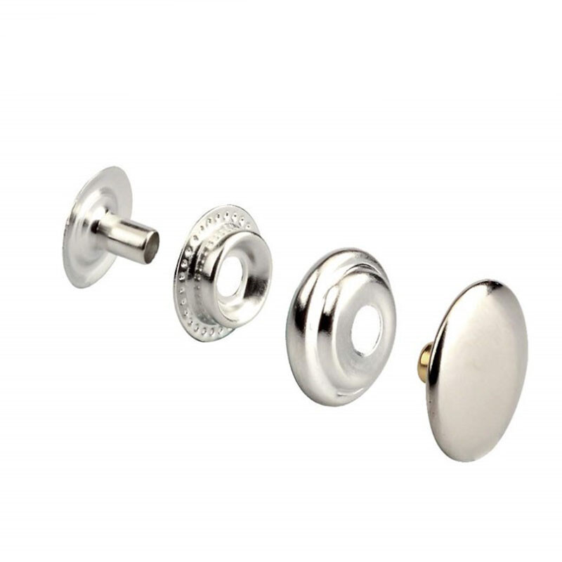 15mm 200Pcs Poppers Buttons Heavy Duty Snap Fasteners Press Studs Kit ...