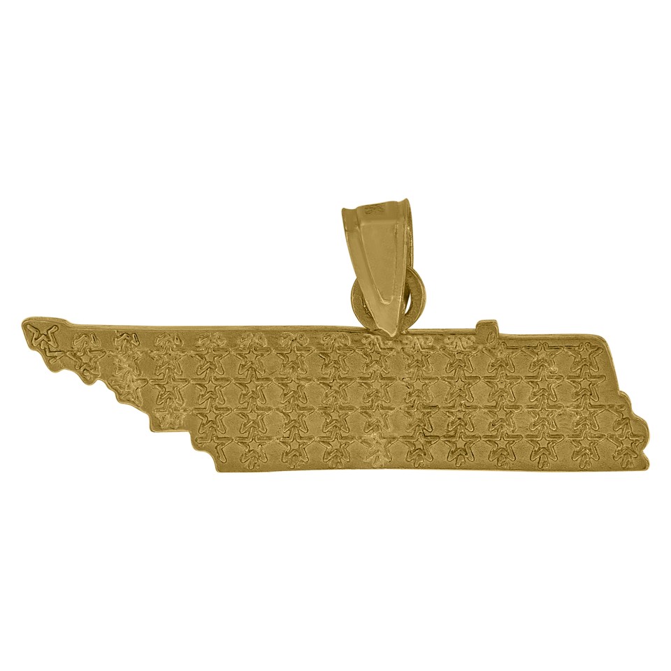 10kt Yellow Gold Mens Tennessee State Charm Pendant Gift for Women | eBay