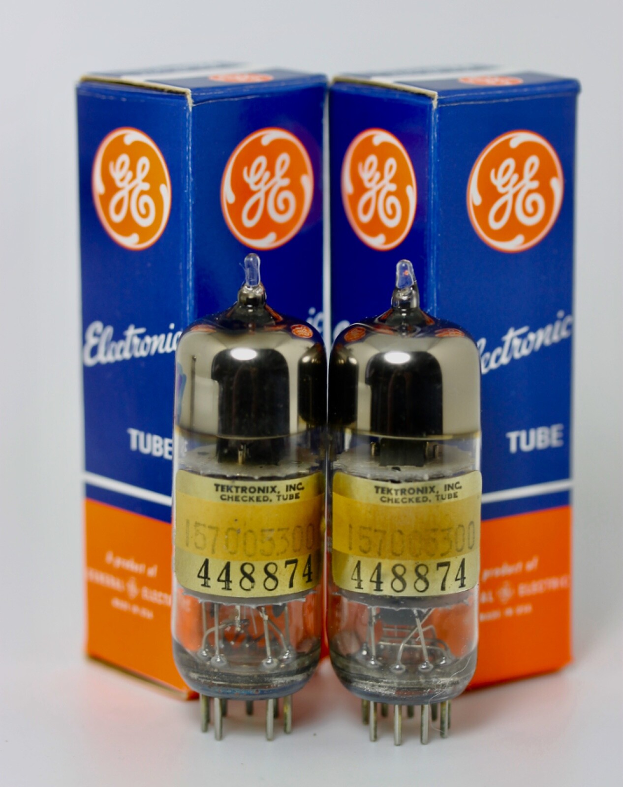 12BY7 MATCHED PAIR G.E TEKTRONIX TESTED TUBES EXCELLENT NOS! VERY RARE ...