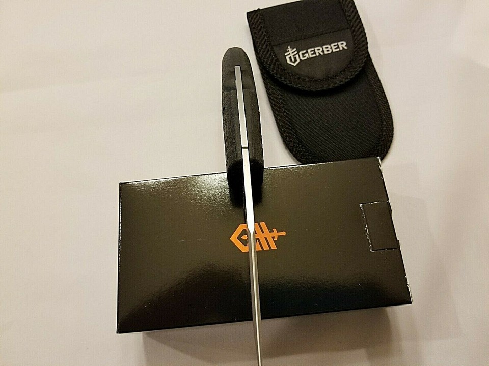 GERBER KNIFE - GATOR Lockback #6079 + SHEATH - 5" CLOSED - USA - NIB | eBay