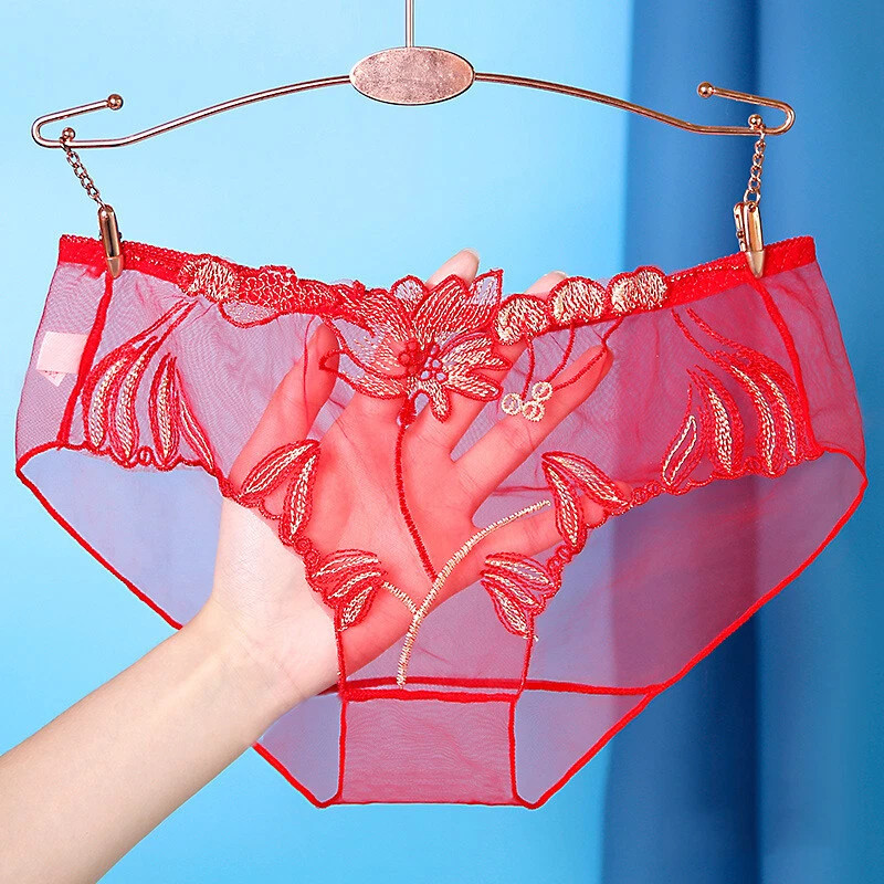 7 Pack Lot Sexy Womens See Through Sheer Pantis Briefs Lace Lingeries