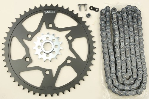 VORTEX Sprocket/Chain Kit Stl/Stl 15/50t Sil Sx3 520-116l Blk 3-CK6317 ...