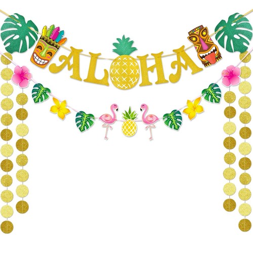 Hawaiian Luau Party Decorations, Tiki Banner Totem Aloha Banner Welcome ...