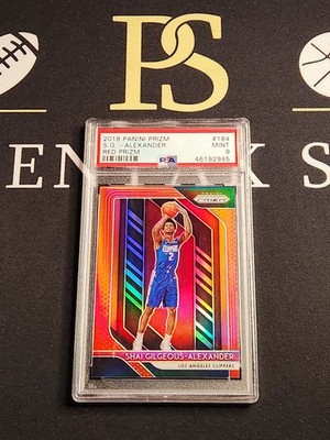 2018 Prizm SHAI GILGEOUS-ALEXANDER (SGA) RC Rookie Red # 70/299 PSA 9 ...