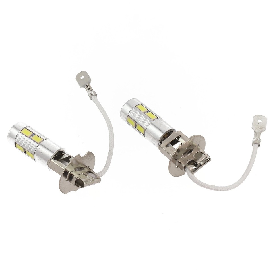 H3 LED Car Bulbs 2X Brighter with 50W High Power and 6000K White Light ...