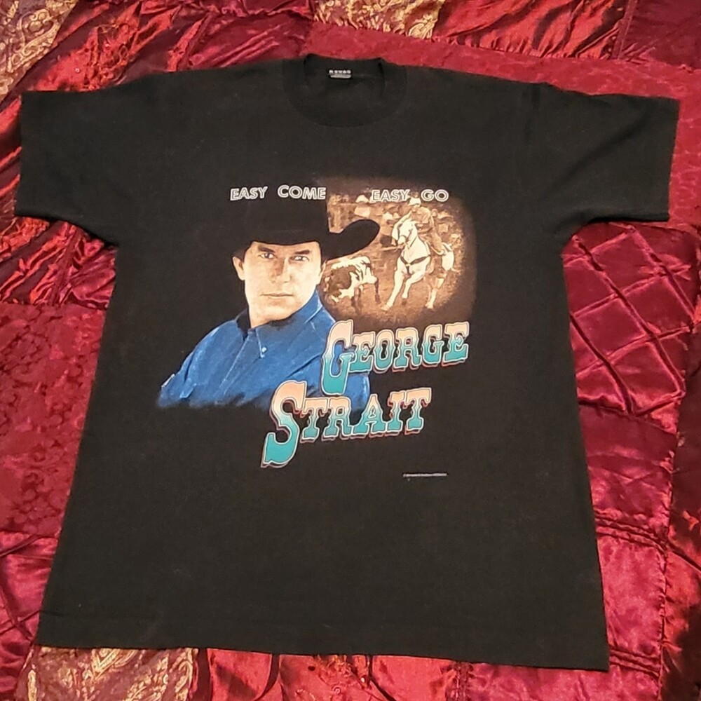 RARE vtg 90s george straight Elvis single stitch irre… - Gem