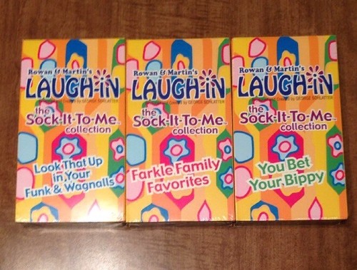 Lot 3 SEALED Laugh-in Sock-It-To-Me Collection VHS Rowan & Martin Rhino ...