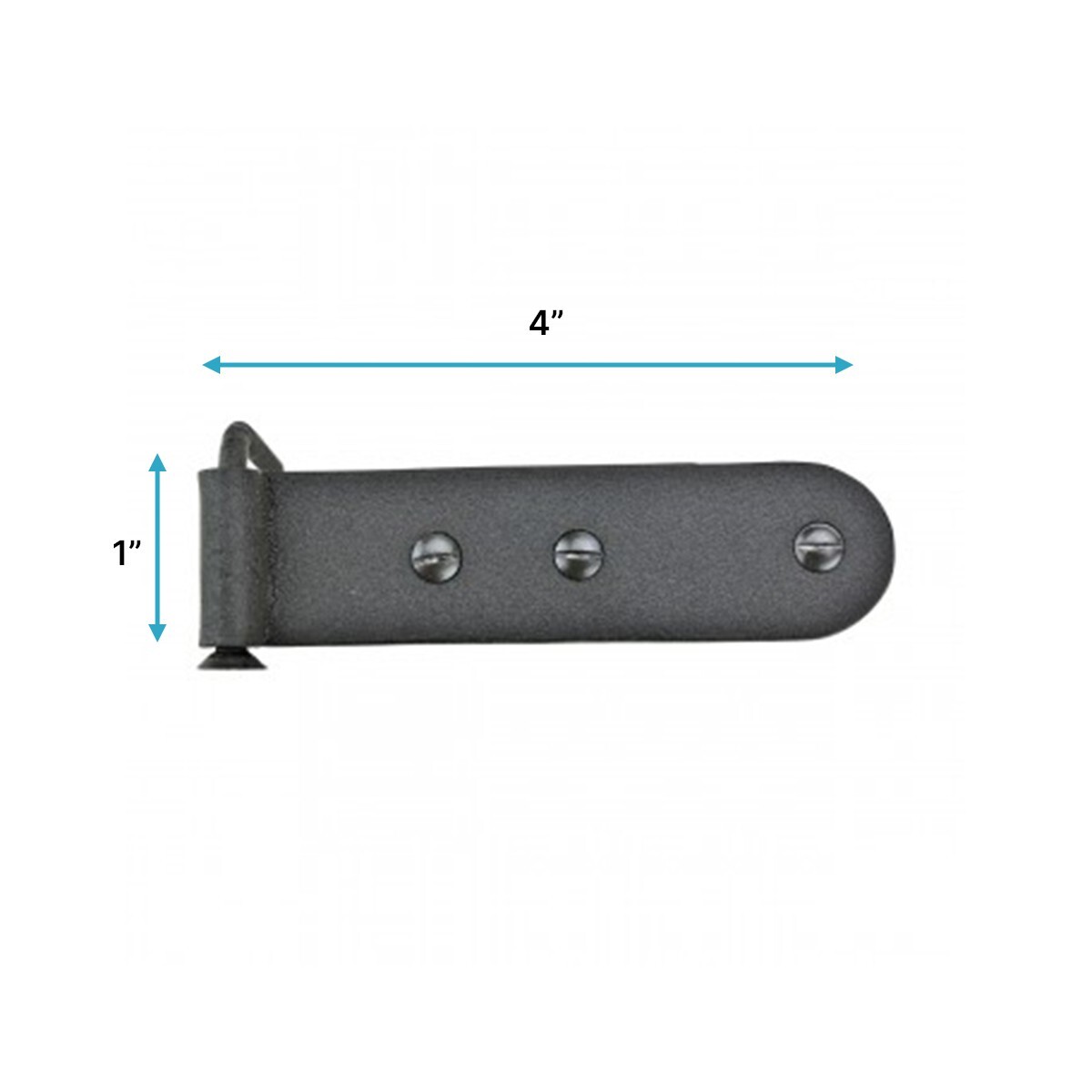 Black Shutter Gate Strap Hinge 4" L Galvanized Steel Wrought Iron Pack ...