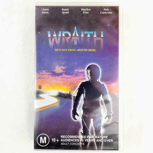 The Wraith, 1986 VHS, Charlie Sheen, Randy Quaid, Sherilyn Fenn, Rated ...