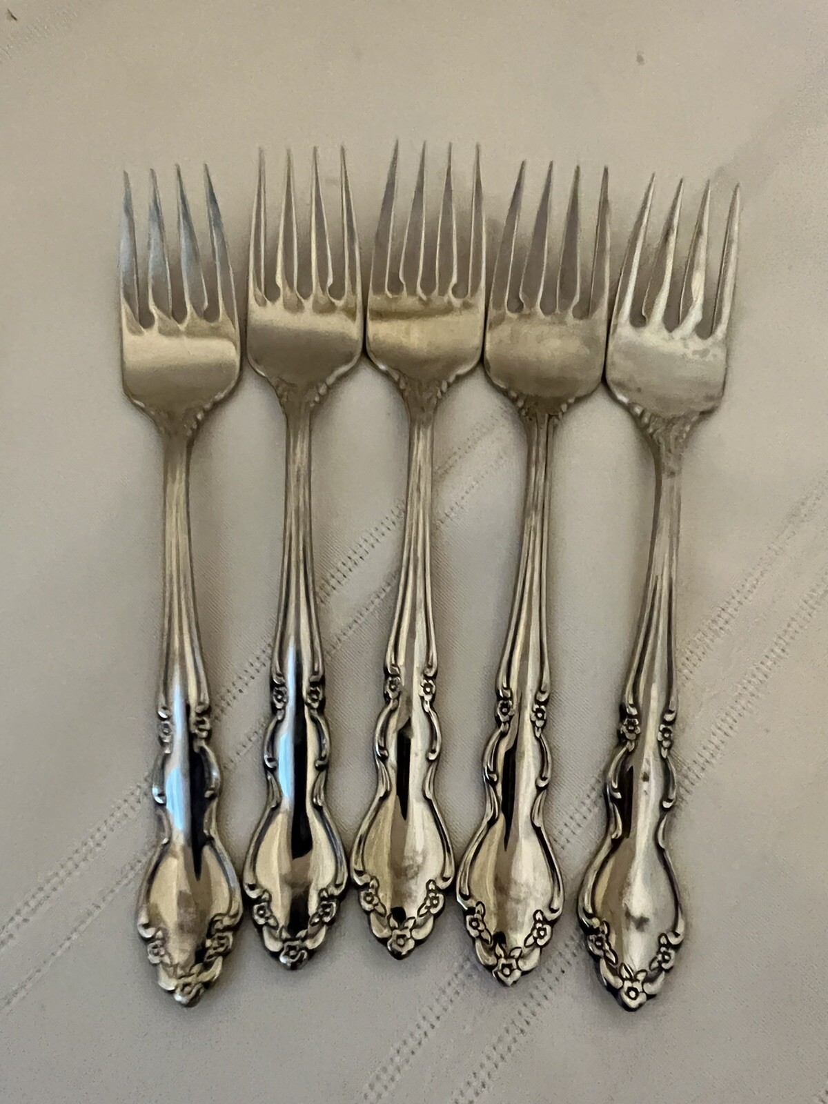 Oneida DOVER Stainless Glossy Flatware Salad Forks - Set Of 5 | eBay