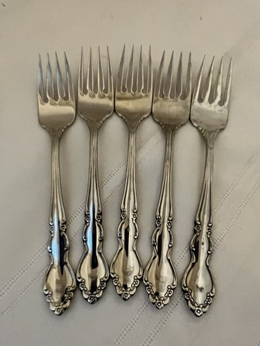 Oneida DOVER Stainless Glossy Flatware Salad Forks - Set Of 5 | eBay