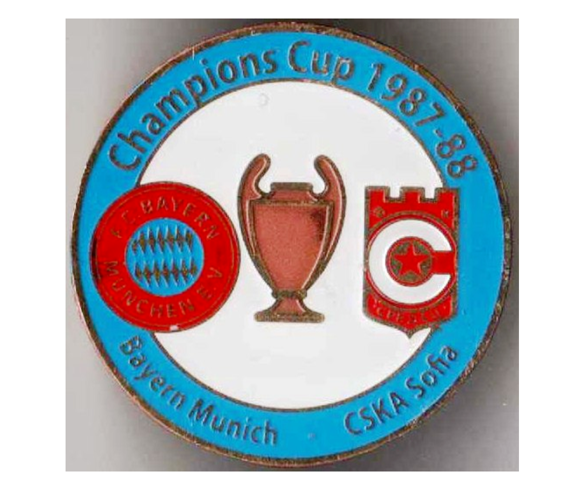 football soccer pin badge CSKA Sofia - Bayern Munich Germany 1987-1988 ...