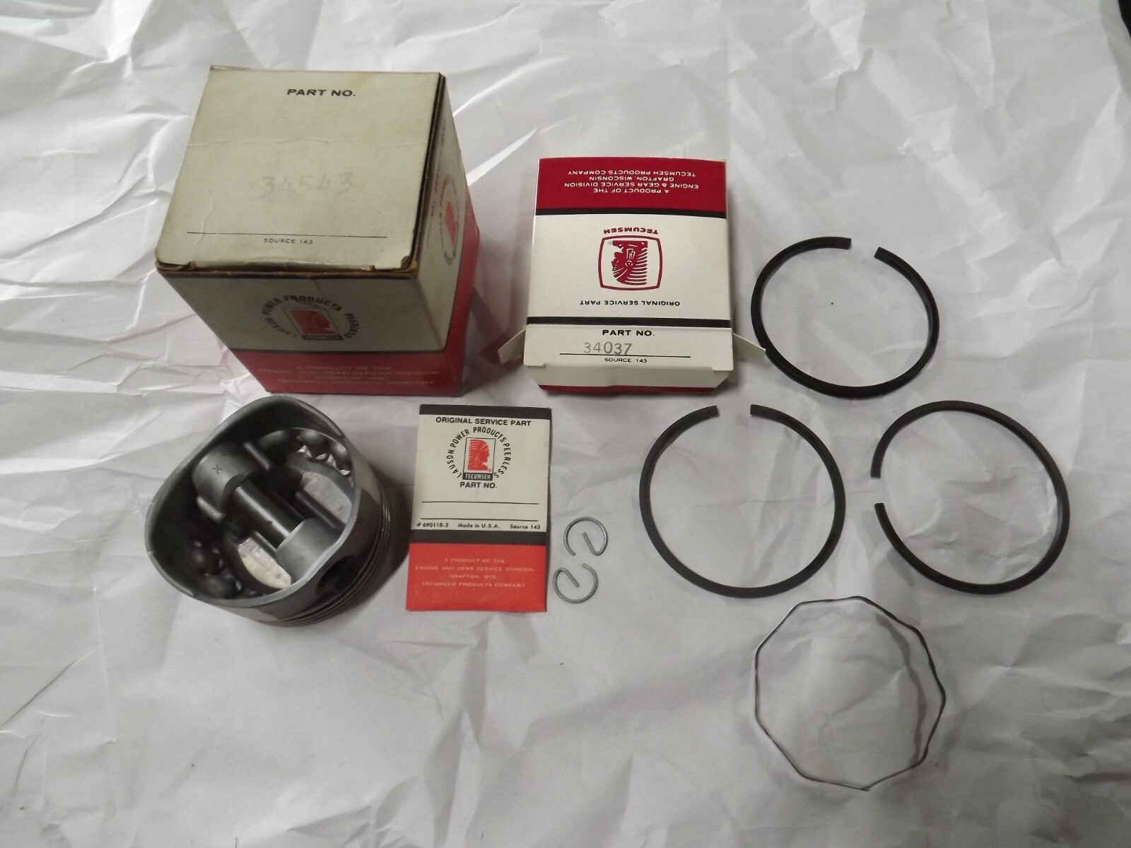 TECUMSEH # 34543 PISTON & RING KIT | eBay