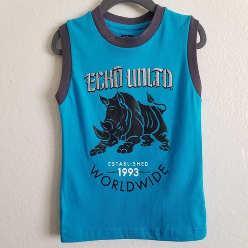 Echo Unltd Toddler muscle tank Shirt, blue, size 4T | eBay