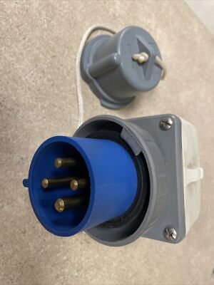 Hubbell Hbl430b9w Iec Pin And Sleeve Inlet,30A,250V,Blue | eBay