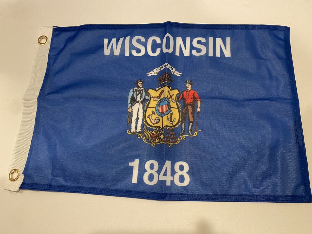 Wisconsin State Flag Liberty Flag Banner Inc Amazon.com : 3x5'