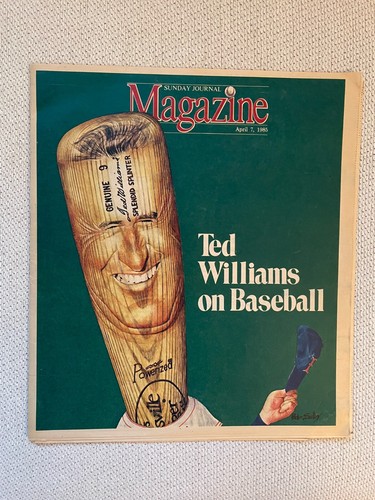 Ted Williams Providence Sunday Journal Magazine Boston Red Sox 1985 ...