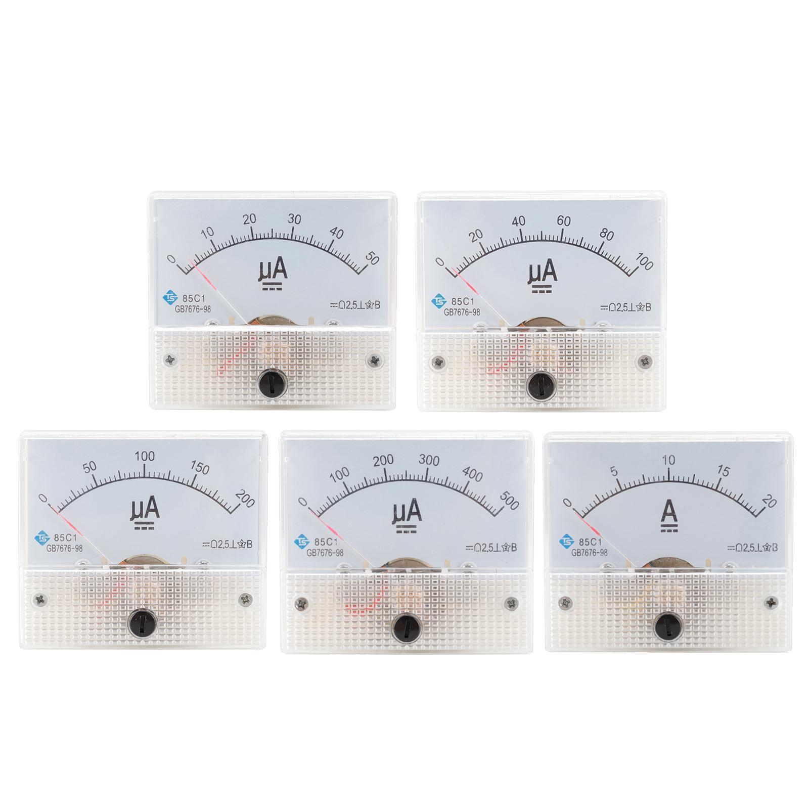 DC 20A Analog Panel AMP Microamp Current Meter Ammeter Gauge 85C1 White ...