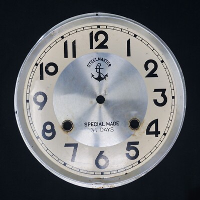 Vintage Wall Clock Steelmaster Special Made 31 Days Clock Face 8.5 ...