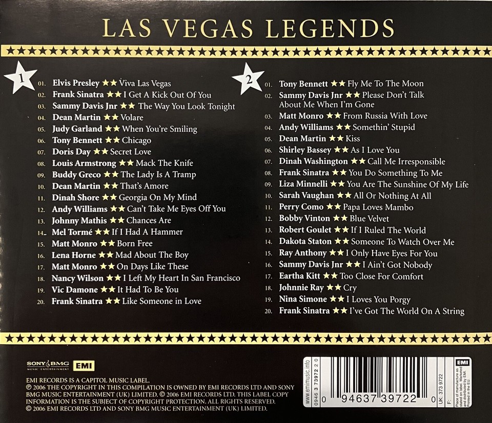 Various Artists - Las Vegas Legends (CD 2006) | eBay