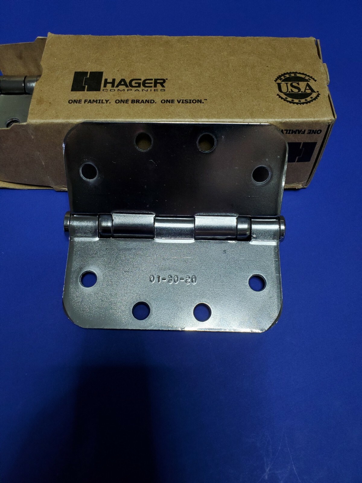 New HAGER BB1279 4.5" x 4.5" US26 5/8 RAD Finish with Screws Box of 3 ...