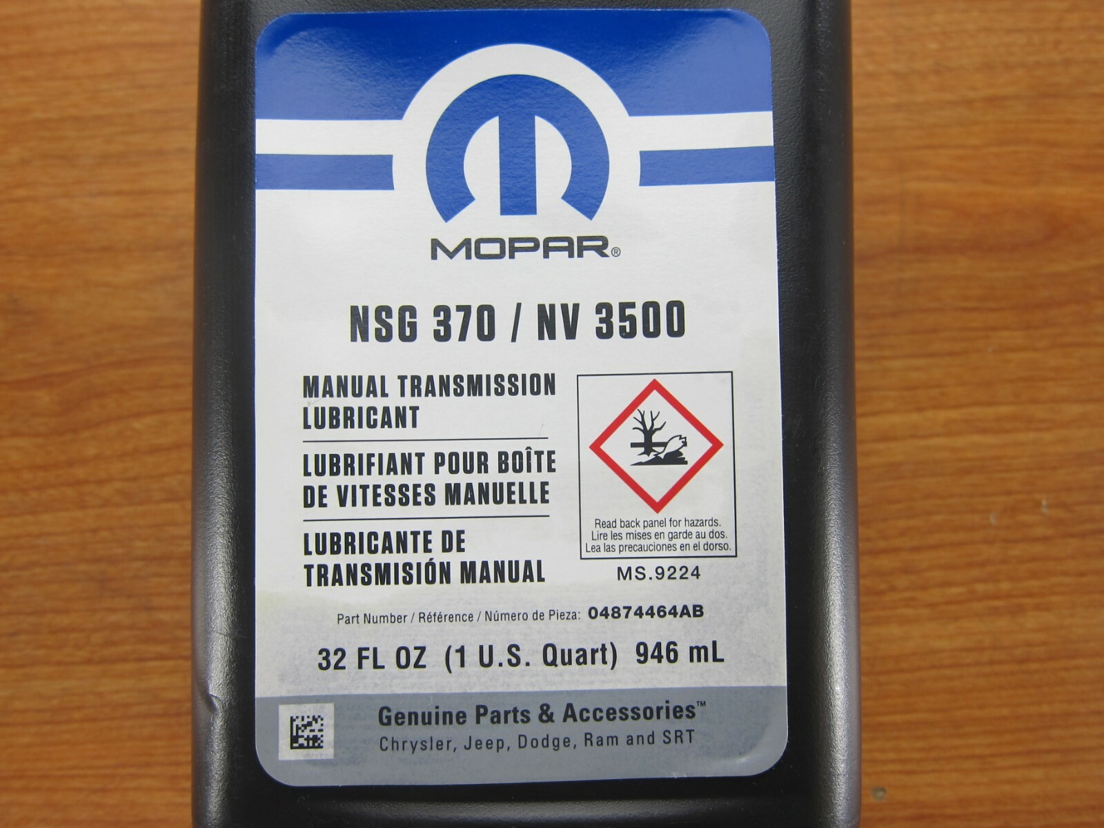 Chrysler Dodge Jeep Ram 2 Quarts NSG 370/NV 3500 Manual Transmission ...