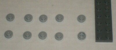 LEGO NEW 1x1 Light Bluish Grey Round Plate Stud (10x) 4211525 Brick ...