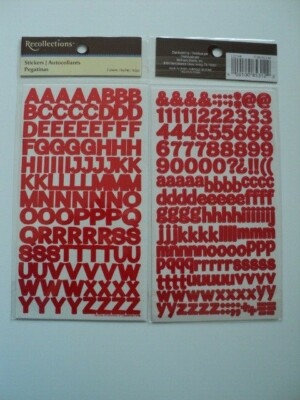 50 PACKS OF RECOLLECTIONS RED BLOCK ALPHABET STICKERS BNIP *NEW* | eBay UK