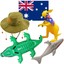 AUSTRALIAN AUSTRALIA DAY FANCY DRESS DECORATION PARTY SET FLAG HAT ...