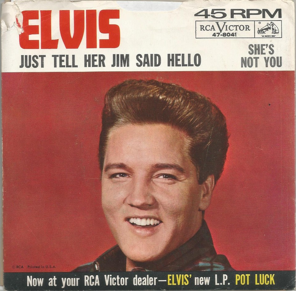 Lot of Fourteen Elvis Presley 45s and eps all with Pic Covers Color ...