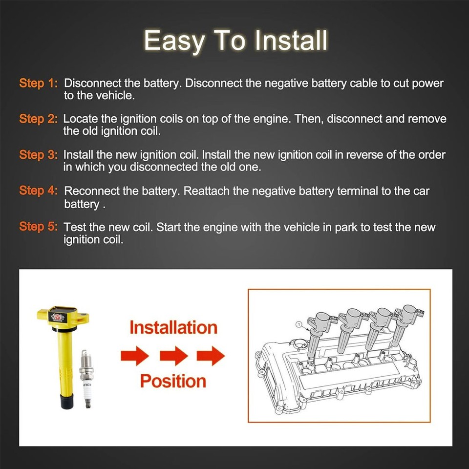 6x UF506 Ignition Coil and Spark Plug set For Toyota Sienna Solara 3.3 ...