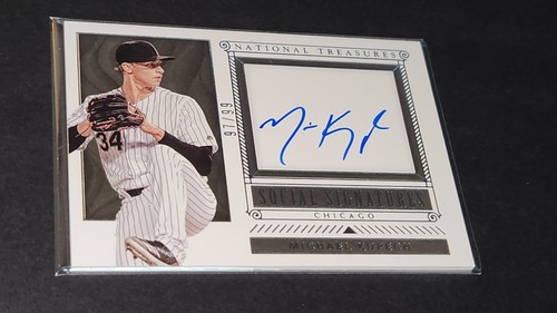 2019 Panini National Treasures - Social Signatures Michael Kopech #SS ...