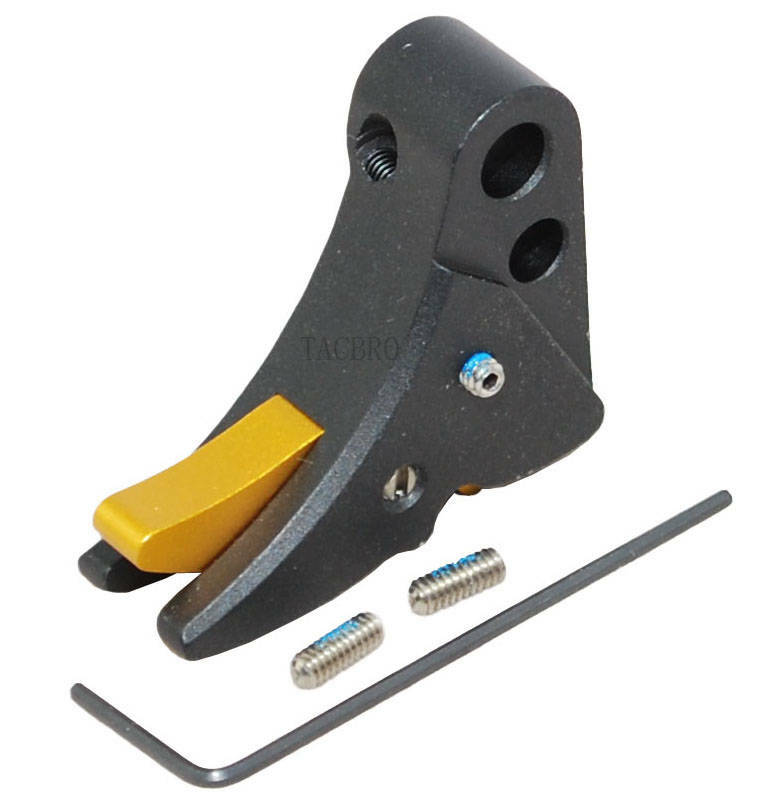 Color Anodized Aluminum Trigger Shoe + Safety For G17 G19 G22 G23 G26 ...