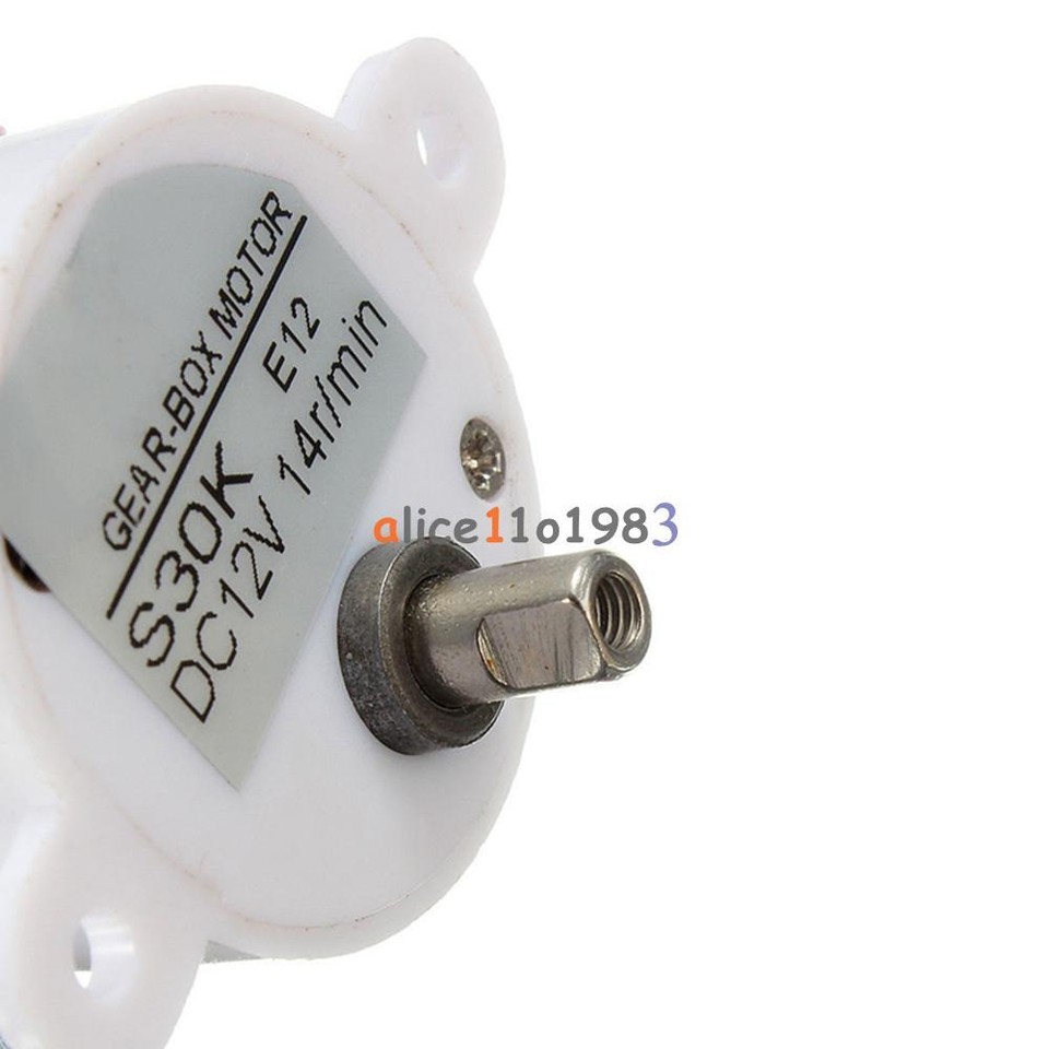 DC 12V 14RPM 2 Wires High Torque Electric Geared Box S30K Reduction ...